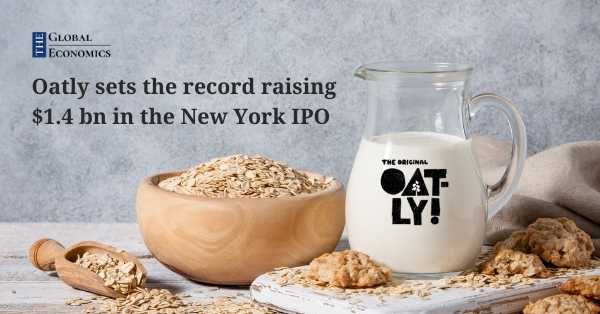 Oatly sets the record raising 1.4 billion in the New York IPO