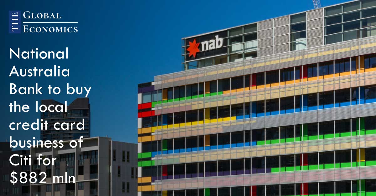 National Australia Bank to buy the local credit card business of Citi for $882 mln