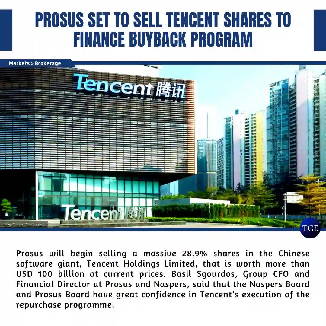 Prosus set to sell Tencent shares to finance buyback program